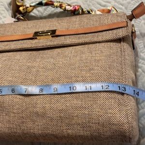 Calin collection | Bags | Calin Vegan Leather Trim Woven Body Handbag ...